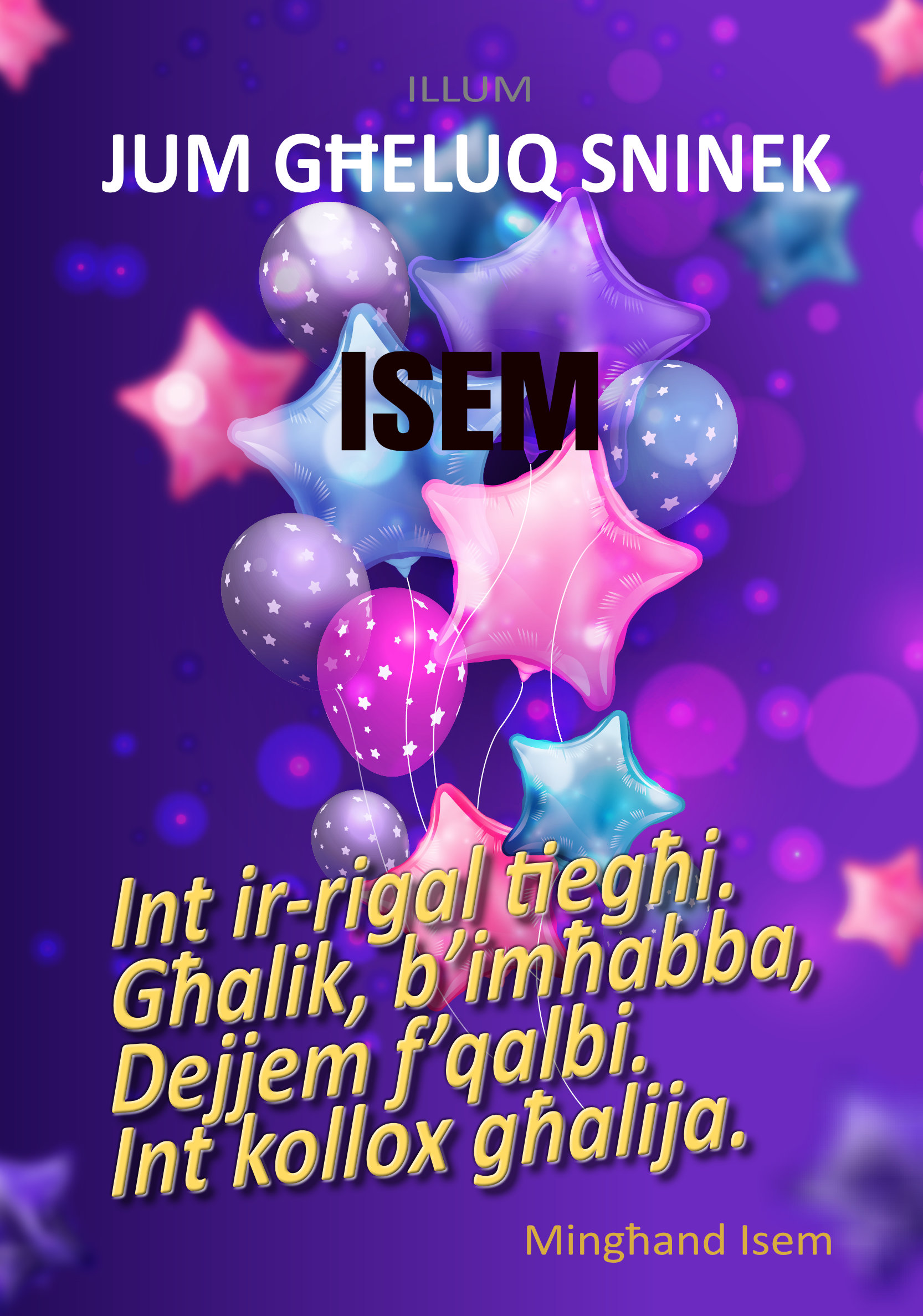 kartolini bil-Malti gheluq is-snin